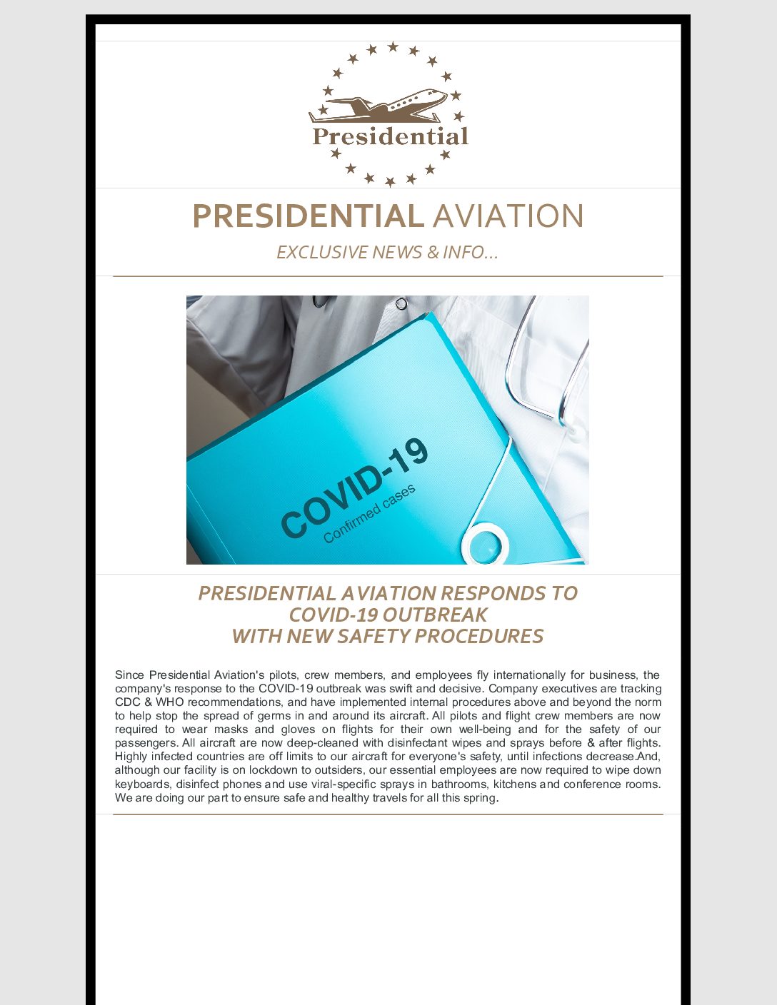 Press Releases - Presidential Aviation